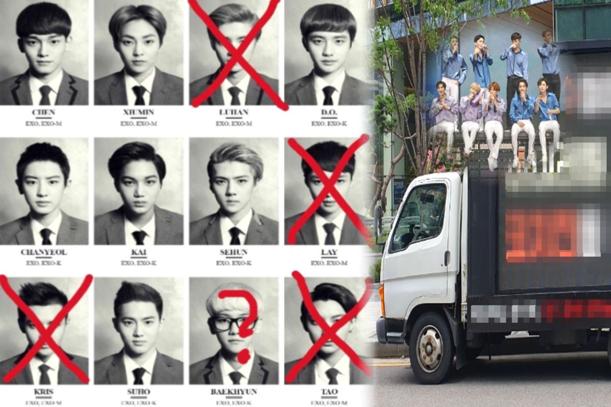 "EXO 6인 체제 가자!"...SM엔터테인먼트 앞에서 팬들이 '트럭시위' 벌인 충격 이유 - 네이트뷰