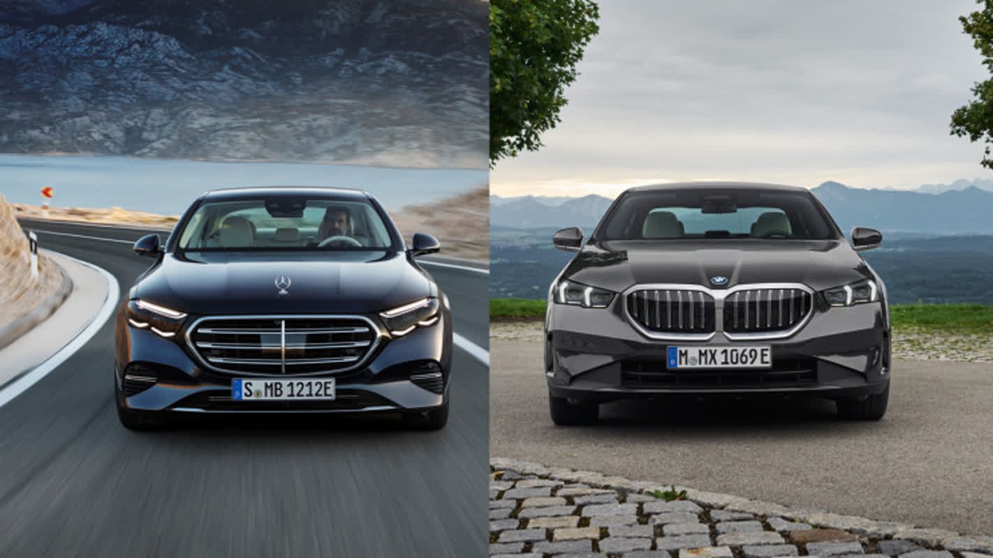 2024 메르세데스 벤츠 E 클래스 E200 VS 2024 BMW 5시리즈 520i 외관 실내 성능 대결 엔트리 기준 [EP.4 ...